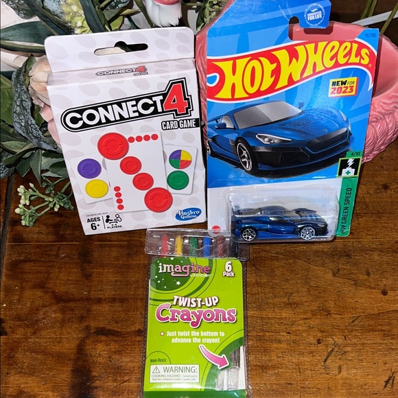 Hasbro | Toys | Hasbro Connect 4 Card Game Hot Wheels Blue Car Twist Up ...